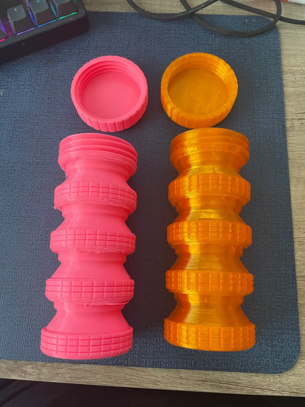TPU V2 Long Collapsible Container with Cap by BananaPine - MakerWorld