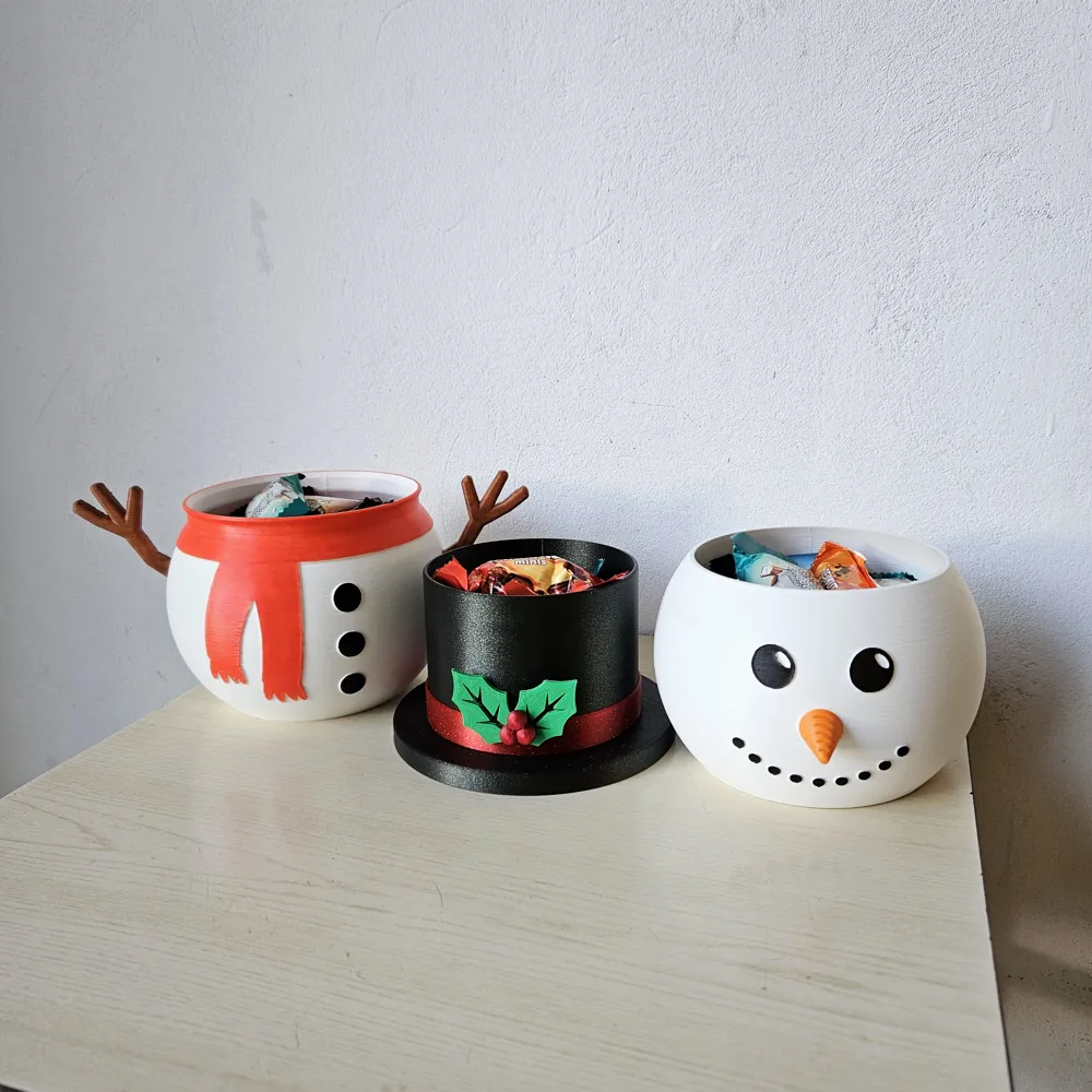 Snowman bowls - Free 3D Print Model - MakerWorld