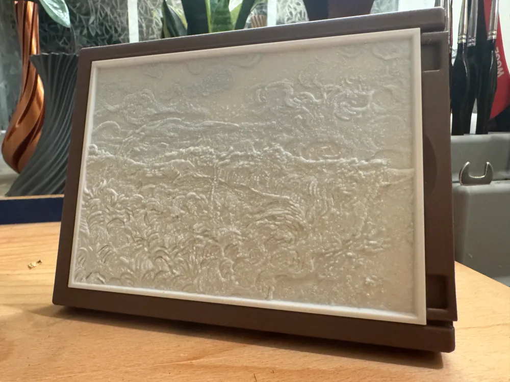 Van Gogh's "Green Wheat Fields" Color Lithophane by Cheep & Cheerful 3D ...