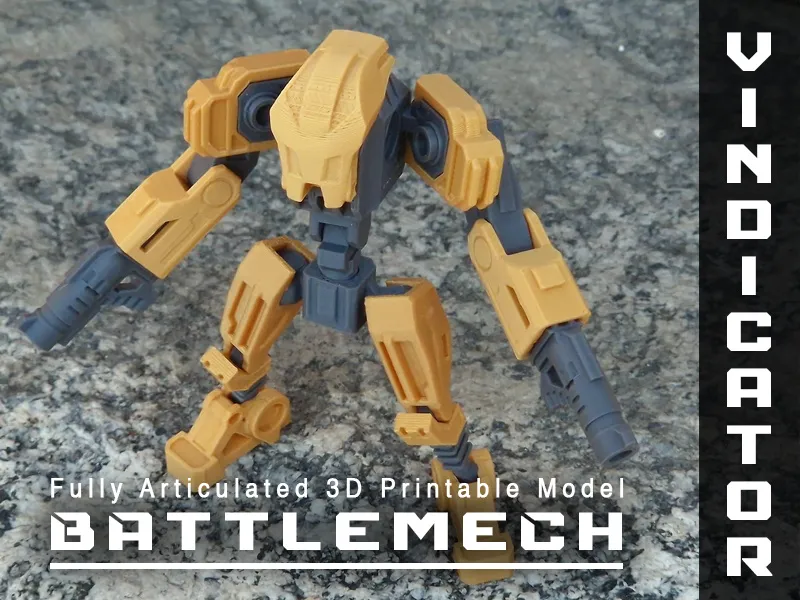 BattleMech - Vindicator - Free 3D Print Model - MakerWorld