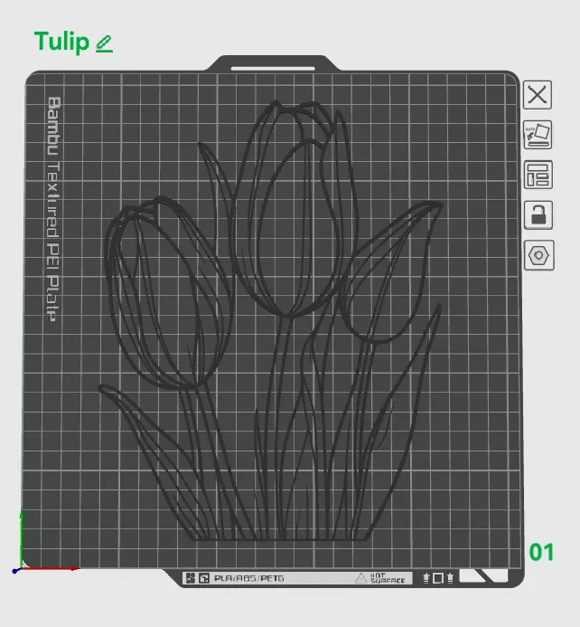 Tulip Line Art by jc unboxed - MakerWorld