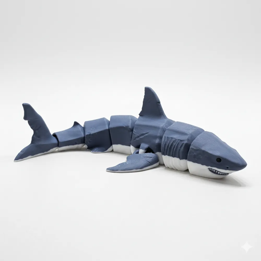 Megalodon Prehistoric Dinosaur Shark Flexi - Free 3D Print Model ...