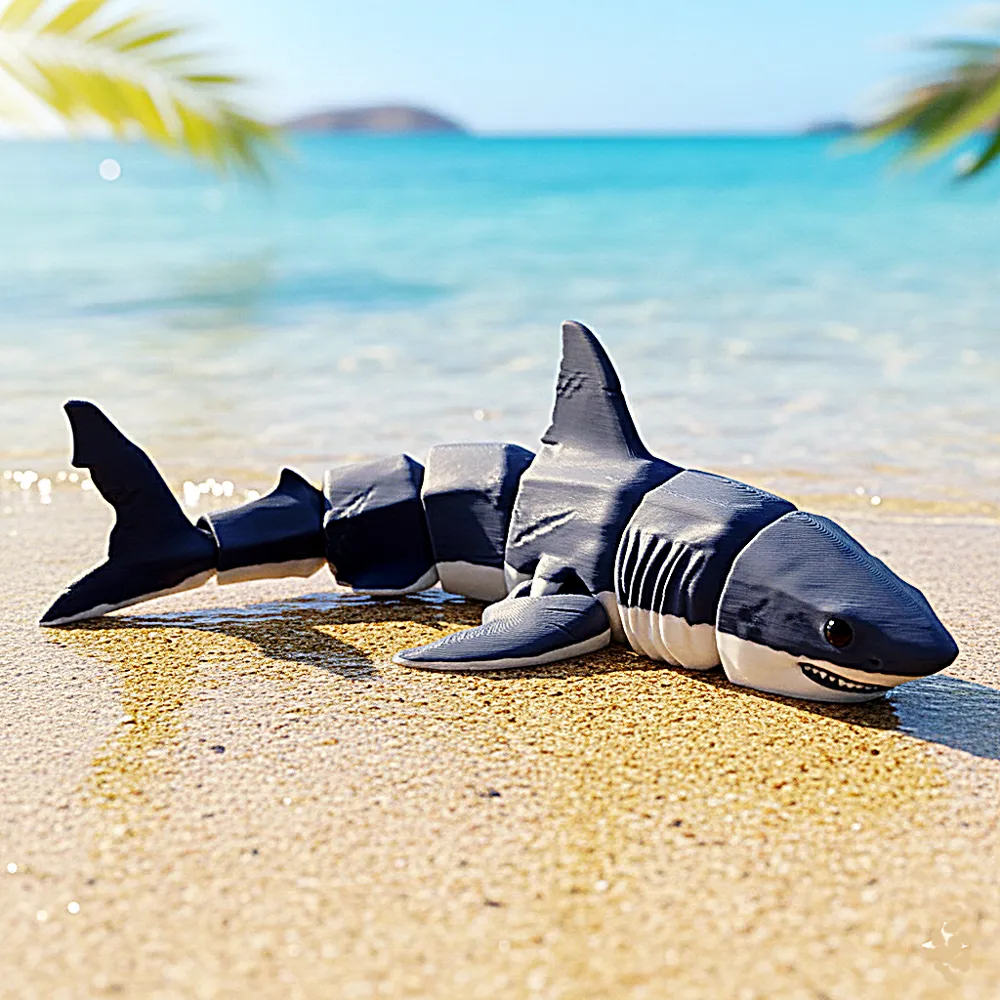 Megalodon Prehistoric Dinosaur Shark Flexi - Free 3D Print Model ...