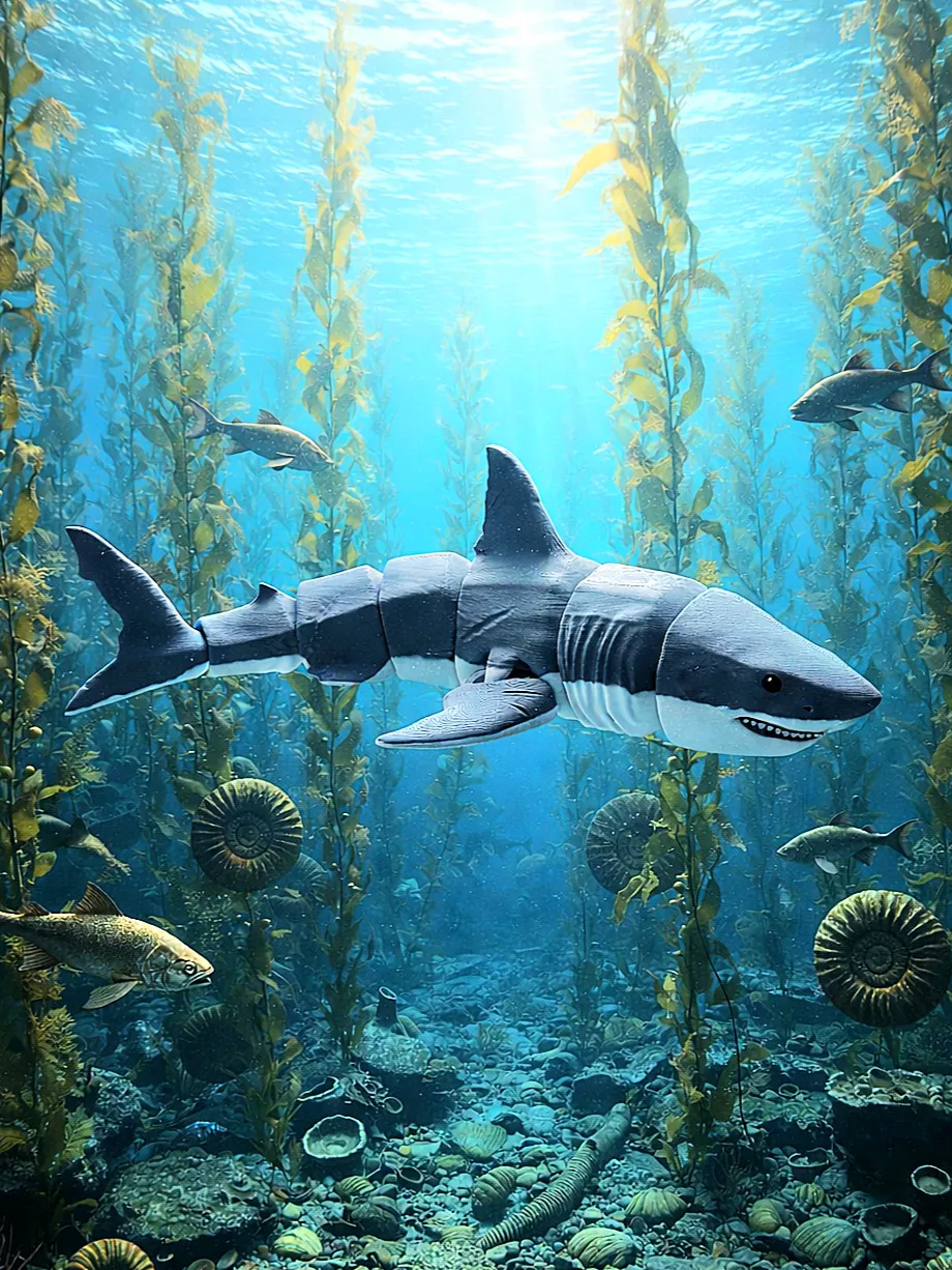 Megalodon Prehistoric Dinosaur Shark Flexi - Free 3D Print Model ...