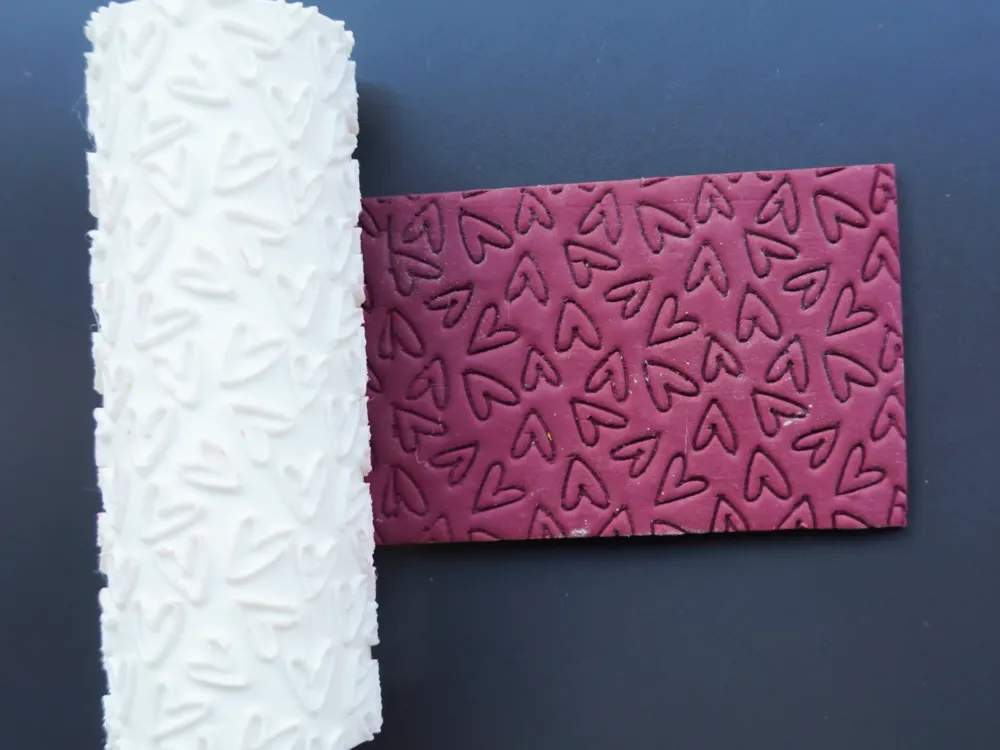 Texture Heart Pattern Polymer Clay Valentine's Day - Free 3D Print ...