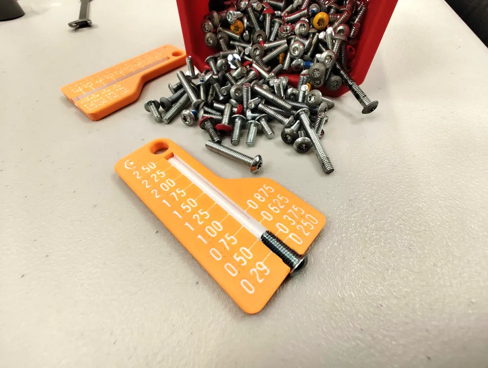 VEX Screw Ruler | #8-32 Screw Sizer | Measurement by Curious Robotics ...