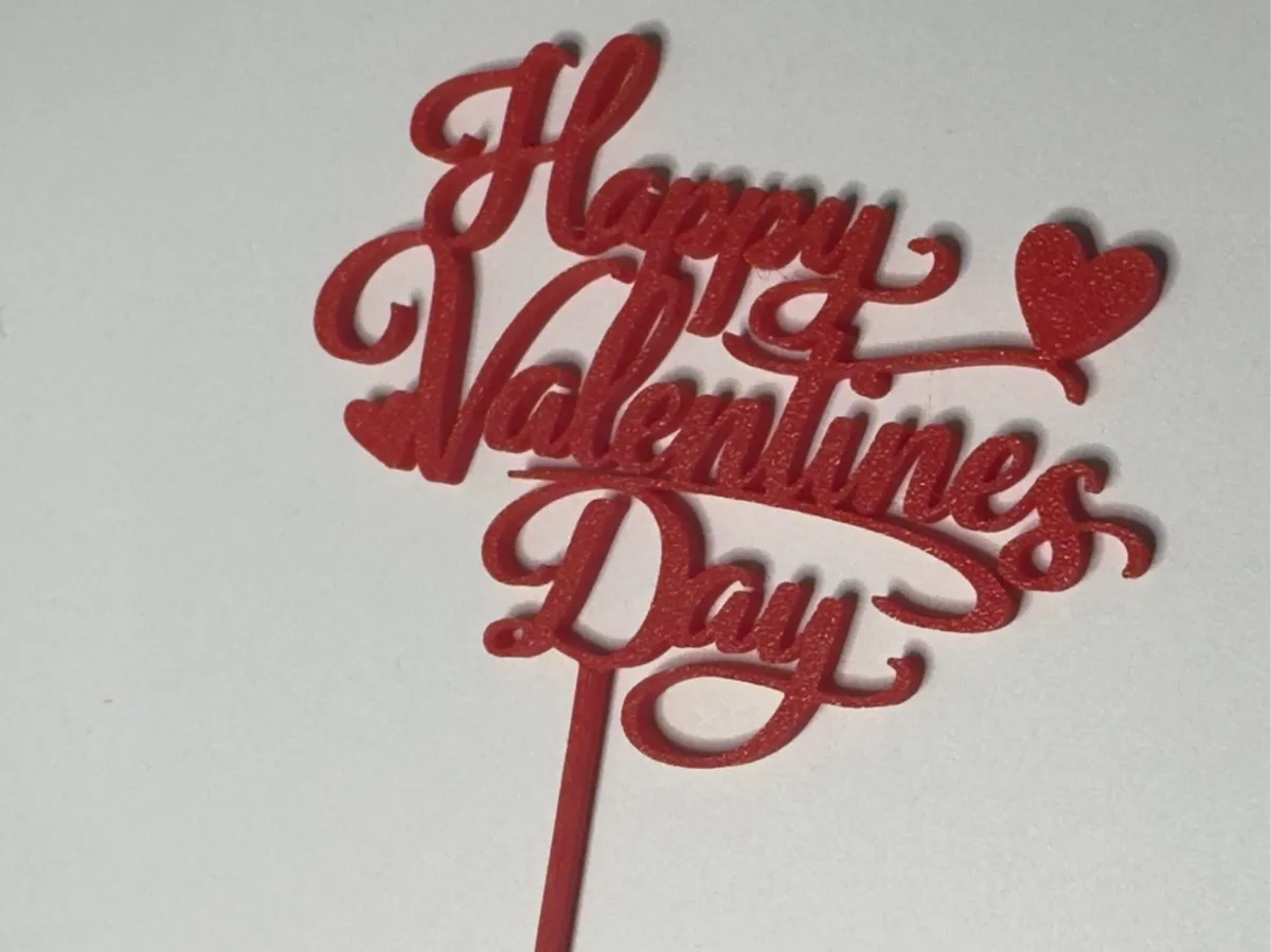 Cupcake Topper – Happy Valentine’s Day - Free 3D Print Model - MakerWorld