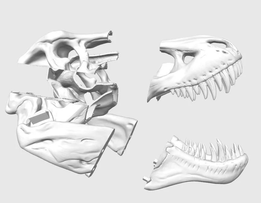 upscaled T-Rex Skull 600% larger cut and assembled Remixed by ...