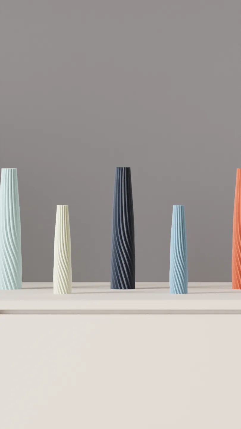 Tall Thin Twisted Vase. Easy Vase Mode Print - Free 3D Print Model ...