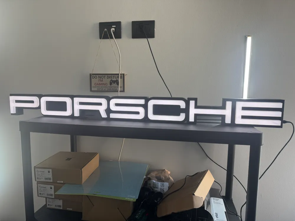 3D Porsche Logo Lamp by dannyx91MakerWorld: Download Free 3D Models