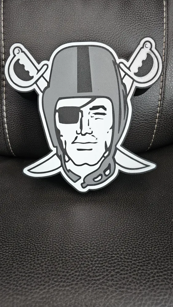 Raider Pirate logo light box - Free 3D Print Model - MakerWorld