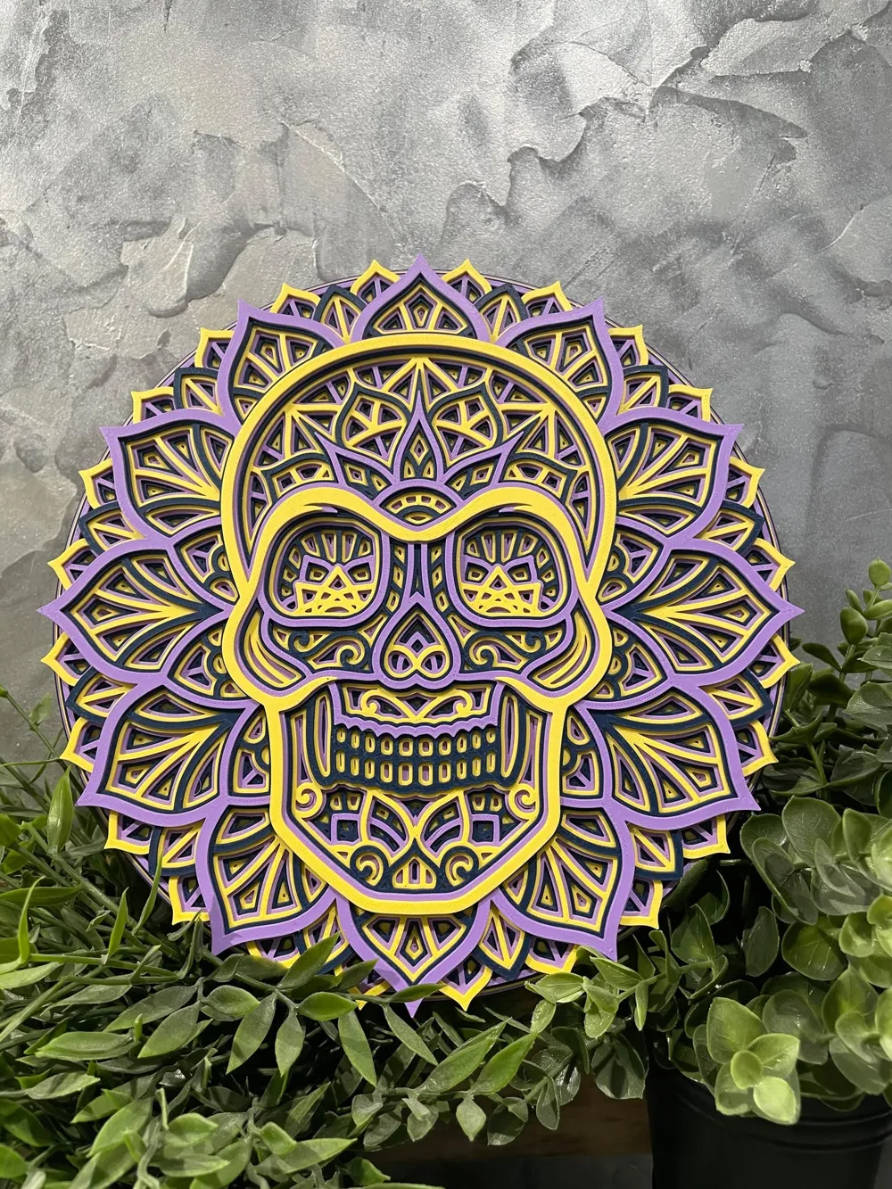 Customizable Layered Mandala Skull by Remy DiT MakerWorld: Download ...