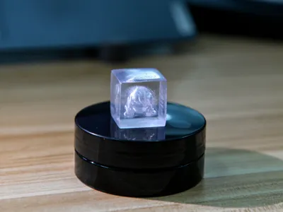 Crystal Cube (Ice!) Transparent PETG FDM Print by user_2404380810 ...