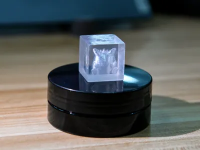 Crystal Cube (Ice!) Transparent PETG FDM Print by user_2404380810 ...