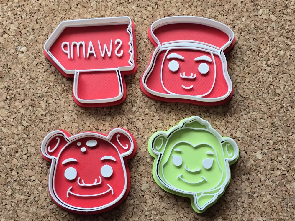 Shrek Cookie Cutter Playdoh Stamp Pack 1 by Merilno3D MakerWorld ...