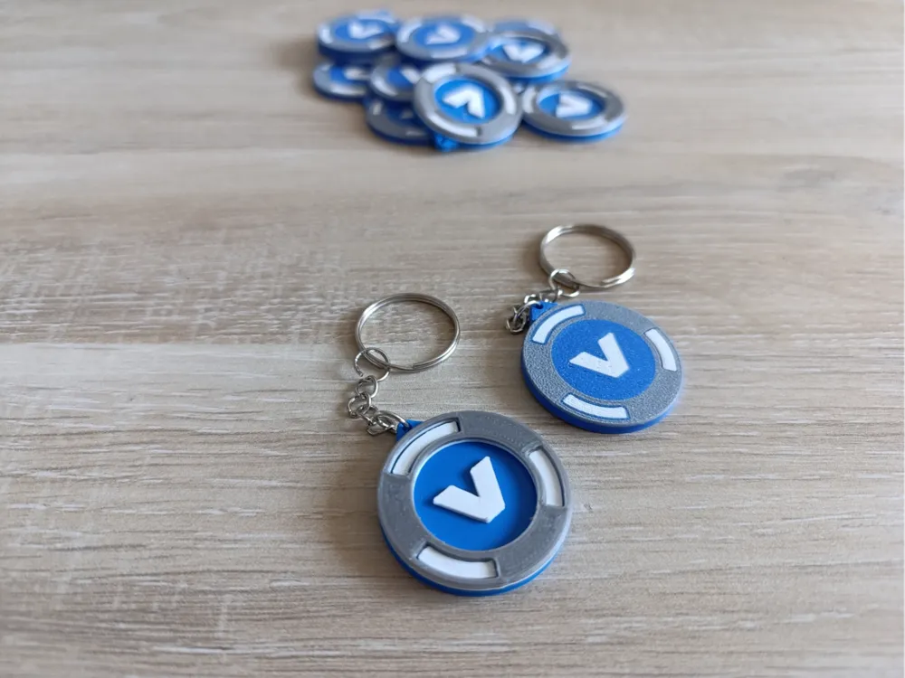 Fortnite V-bucks keychain by Kralevic - MakerWorld
