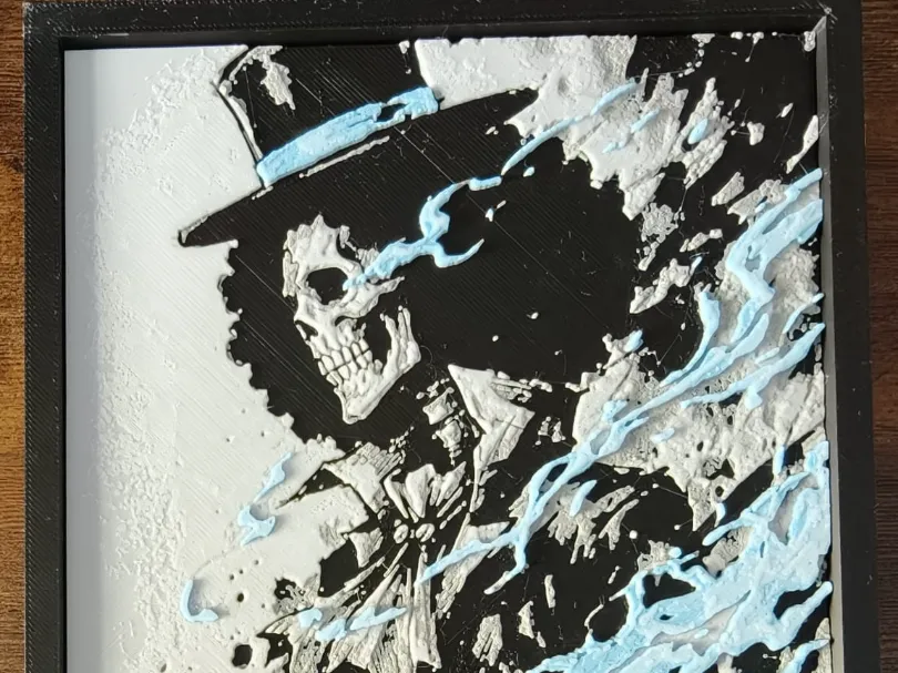 Brook– One Piece | Arte de pared 3D HueForge - Free 3D Print Model ...