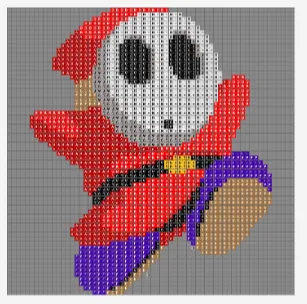 Shy Guy Pixel Puzzel by Strata - MakerWorld
