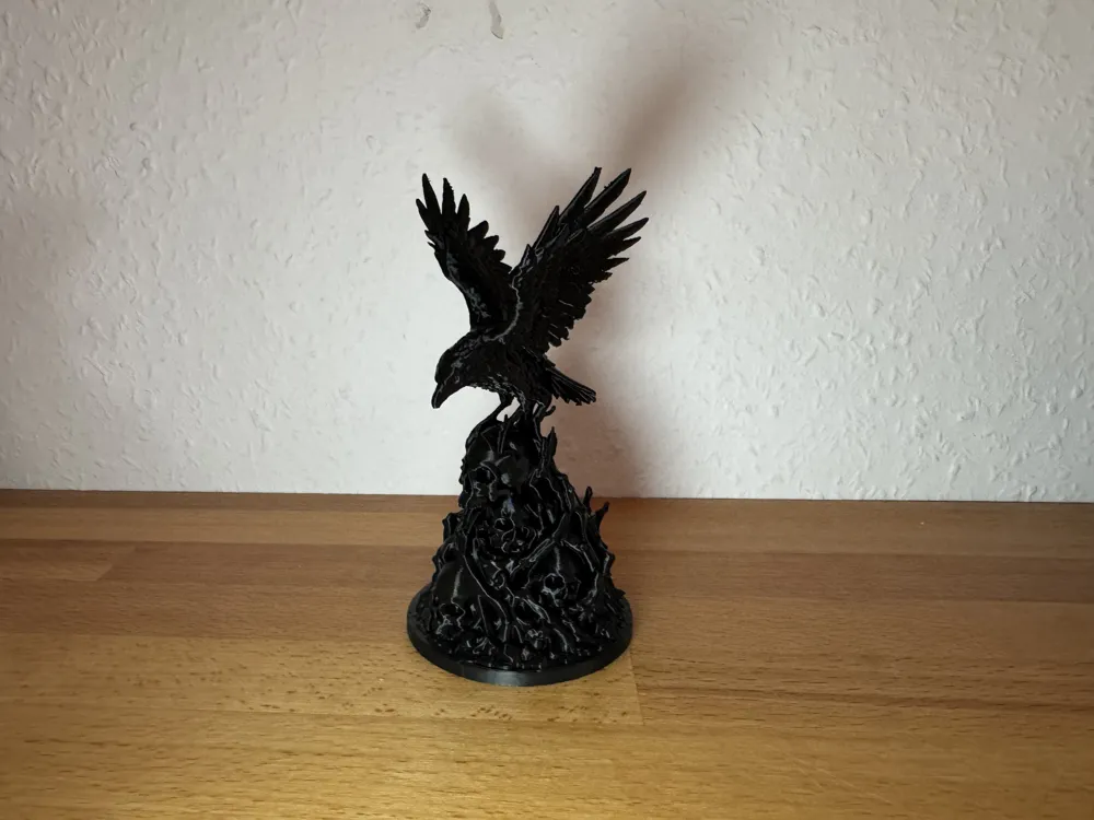 Raven on Skull Pile - Free 3D Print Model - MakerWorld