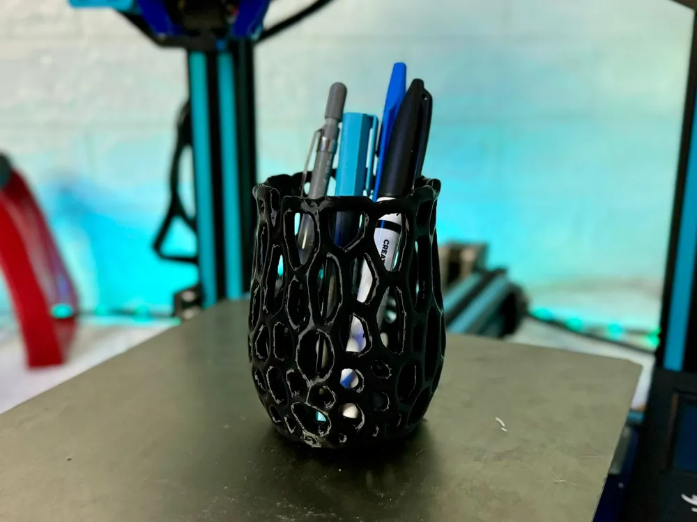 Voronoi Pen Holder Support Free Vase by RU3D - MakerWorld