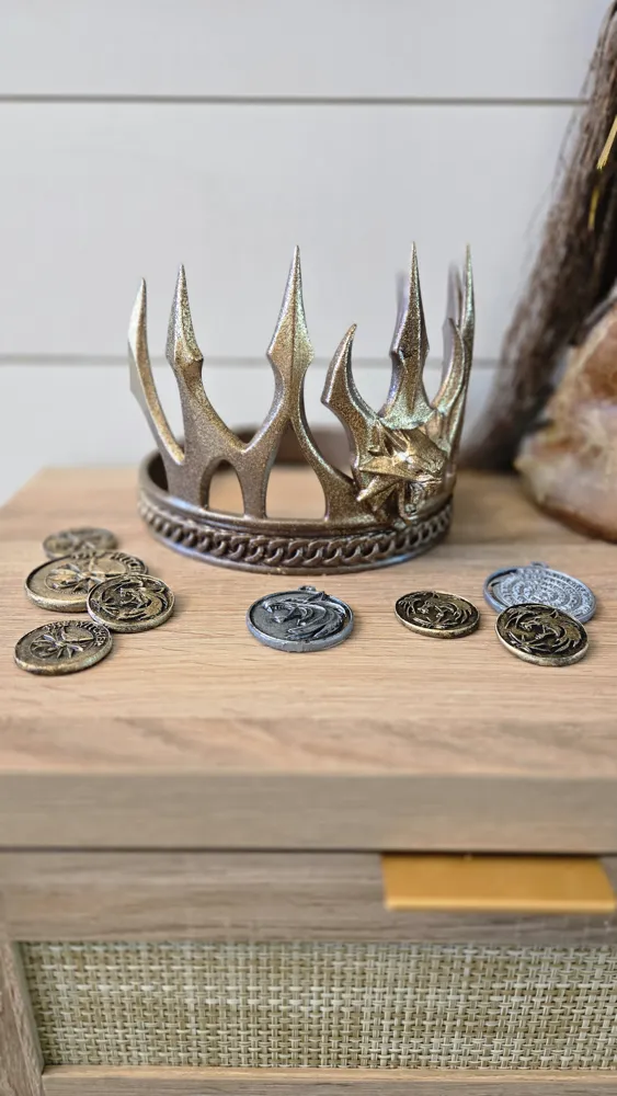 Witcher-Inspired King’s Crown - Free 3D Print Model - MakerWorld