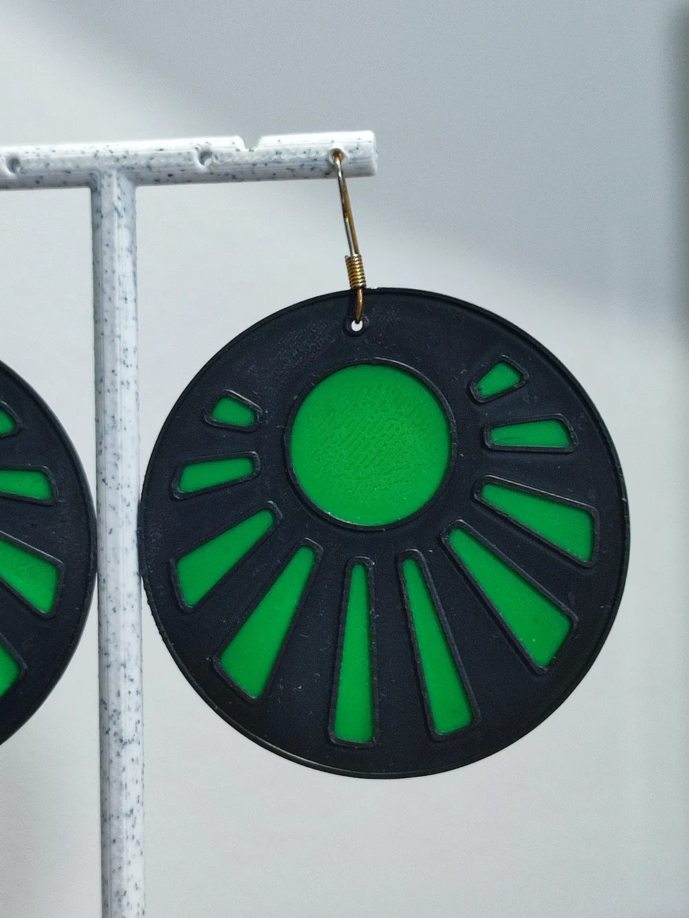 Neon Eclipse Earrings - Free 3D Print Model - MakerWorld