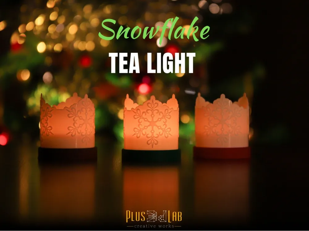 Snowflake Tea Light Holder-1 by Plus3dLab - MakerWorld