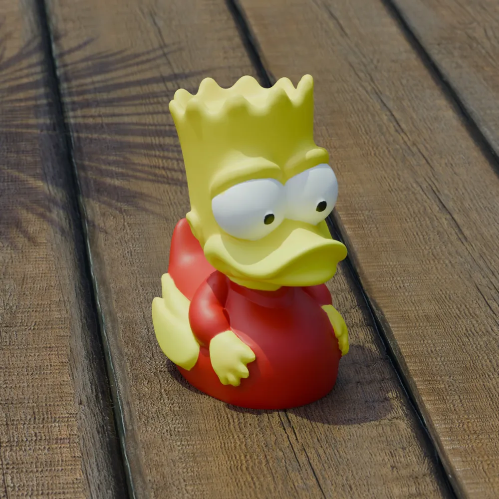Bart Simpson Funny Rubber Duck Toy Cartoon Ducky by ...