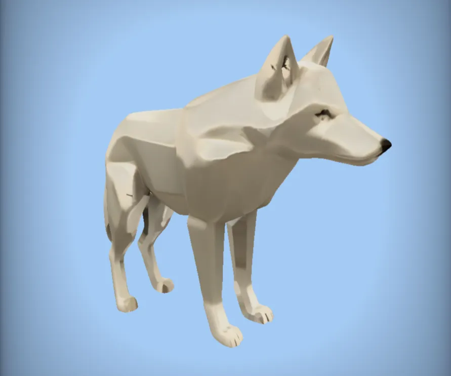 Elegant Low-poly Wolf Pendant by Pocahontas - MakerWorld