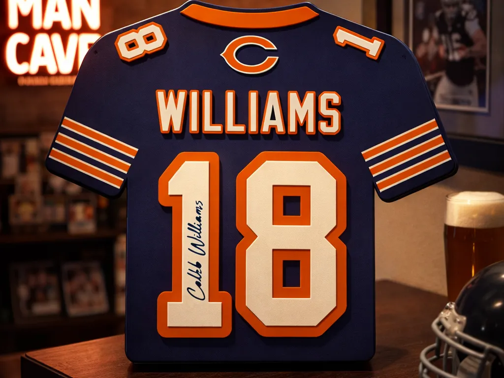 Caleb Williams 18 Plaque wall art Chicago Bears - Free 3D Print Model ...
