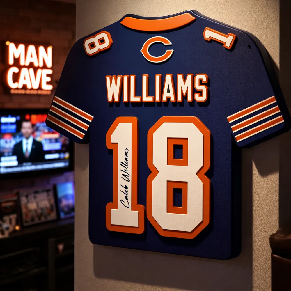 Caleb Williams 18 Plaque wall art Chicago Bears - Free 3D Print Model ...