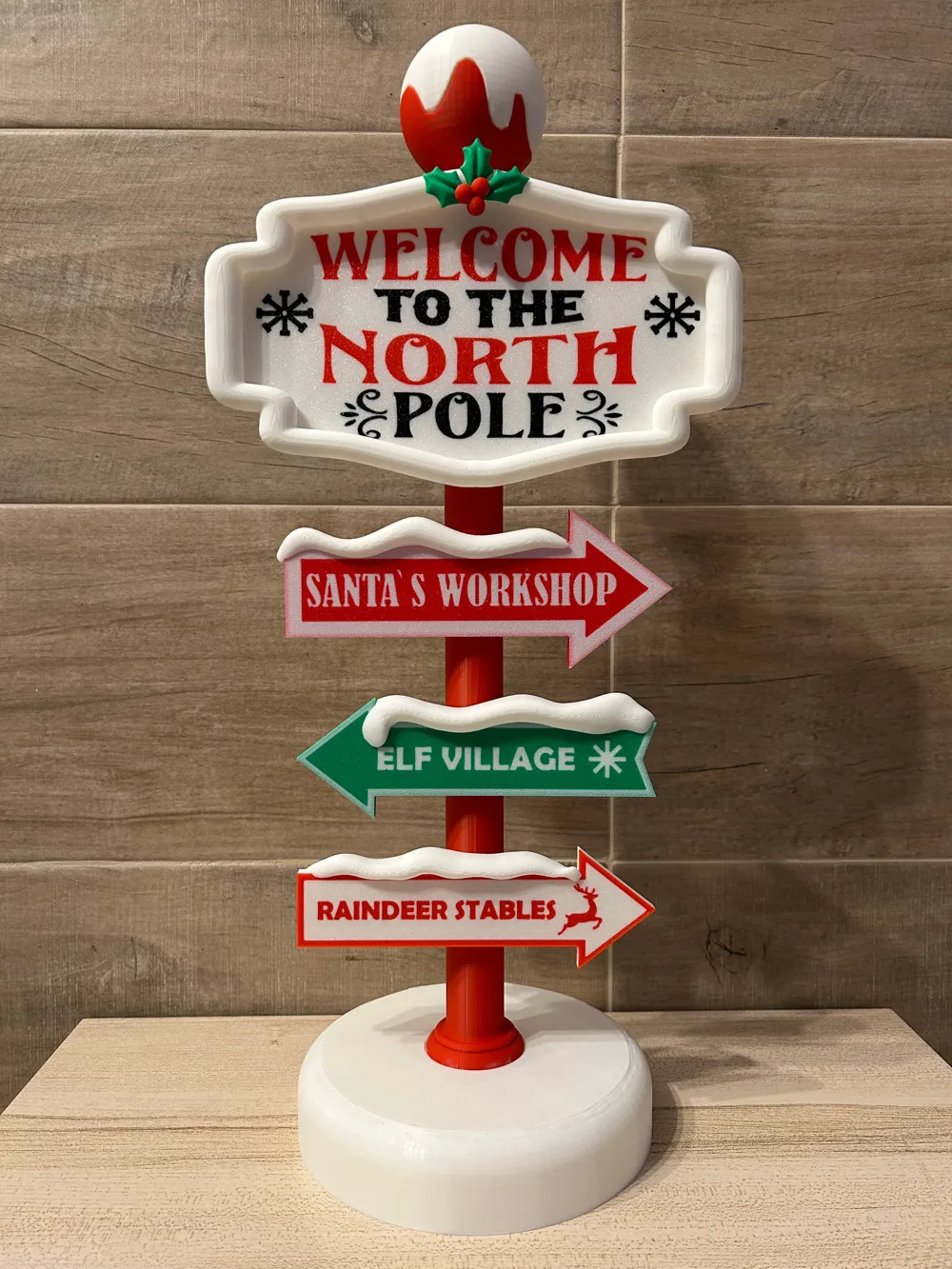 North Pole Sign - decoration - multi-part by Dano98 MakerWorld: Download Free 3D Models