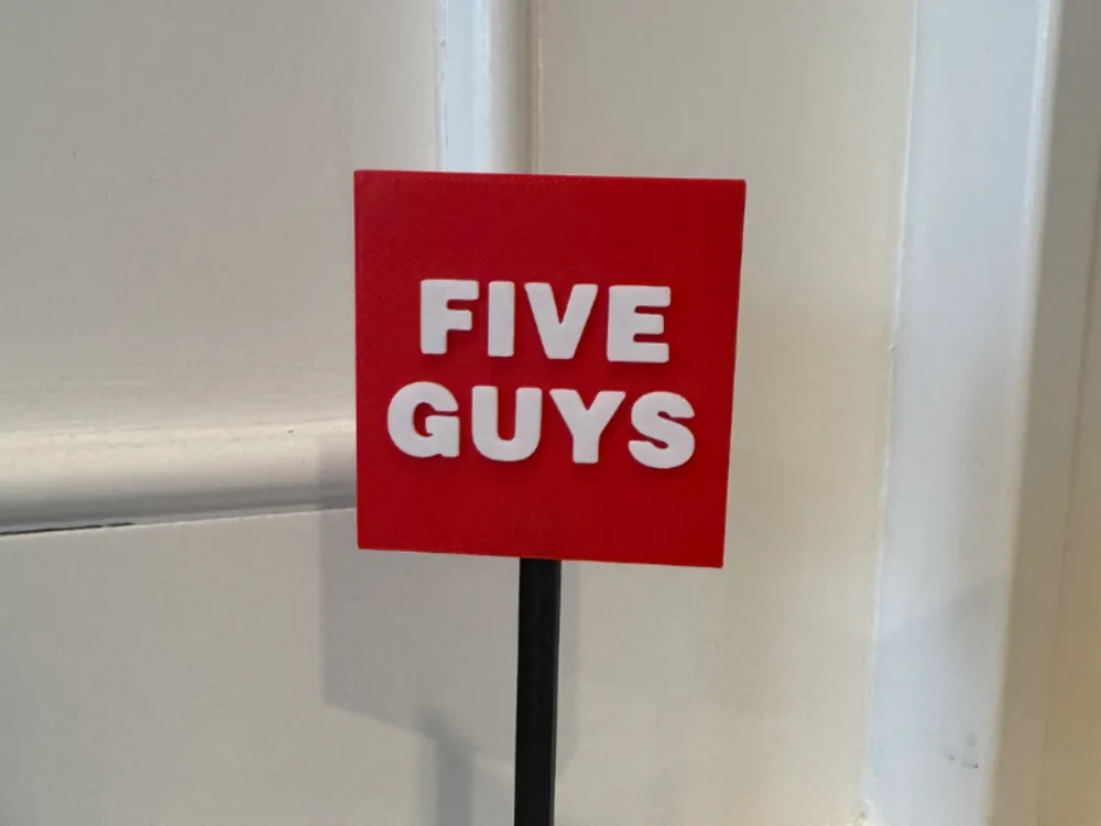 Five Guys Sign by 3D Print Creative Endeavors - MakerWorld