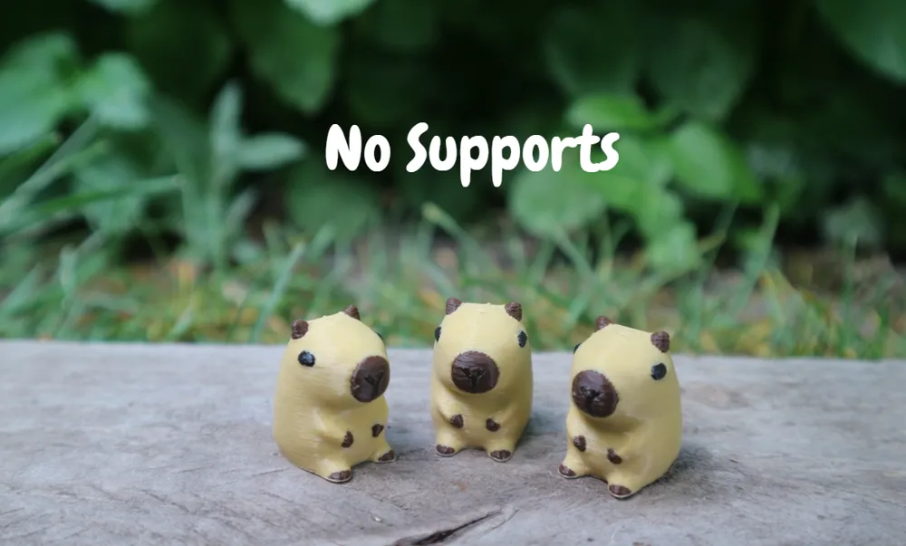 Cute Tiny Capybara & Keychain Version - Free 3D Print Model - MakerWorld