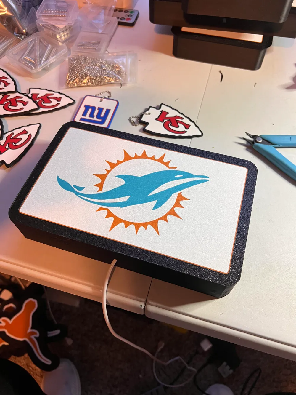 Miami Dolphins LED Lamp by Codyinbody3 - MakerWorld