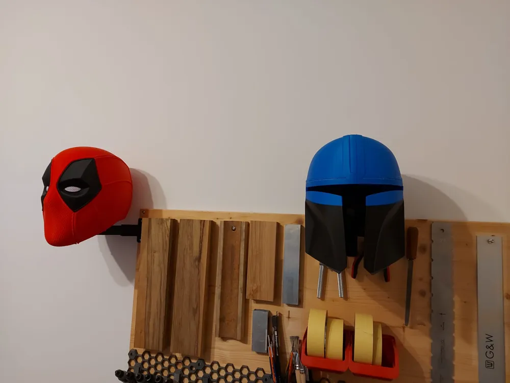 Helmet/Mask wall stand straight - Free 3D Print Model - MakerWorld