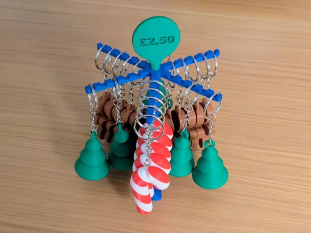 Keychain selling stand - rotating, stackable - Free 3D Print Model ...