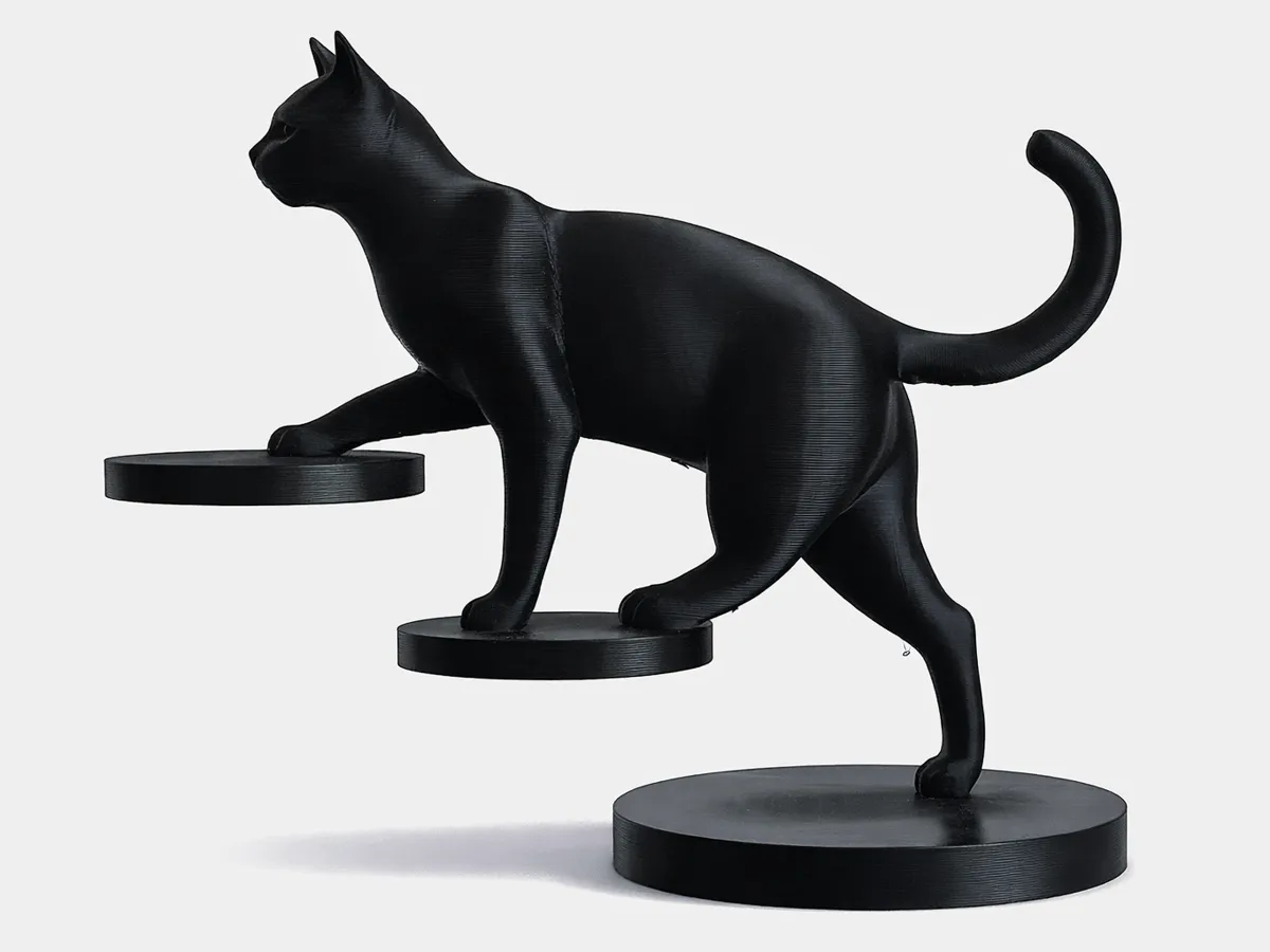 Скульптура Балансирующей Кошки — бесплатная модель для 3D-печати ...