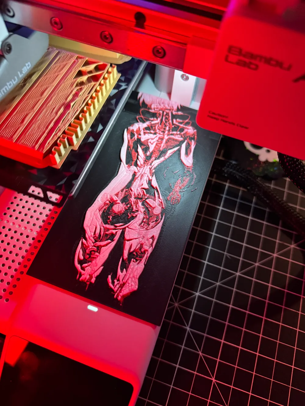 Cyberpunk Girl Art Hue Forge A1 Mini Decor by Melted Plastic - MakerWorld