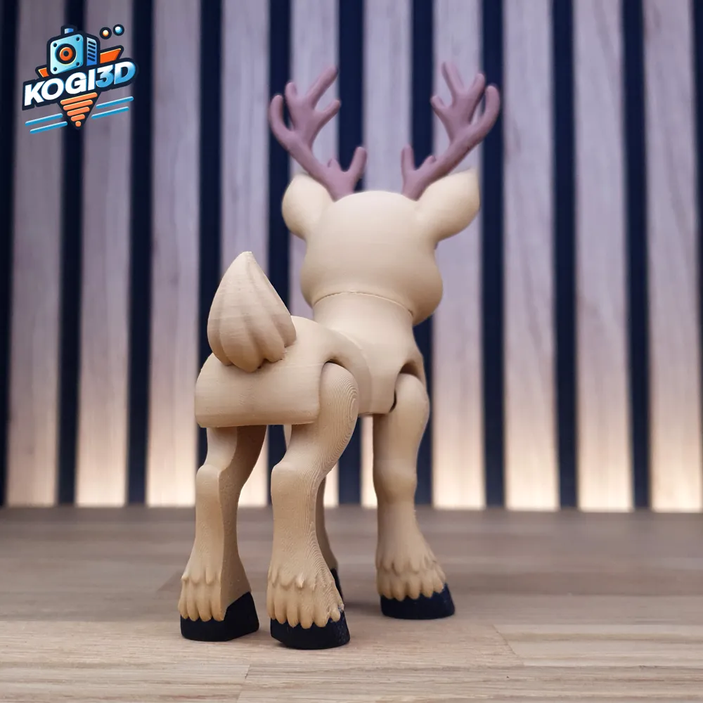 Print in Place Articulated Reindeer Model - Free 3D Print Model ...