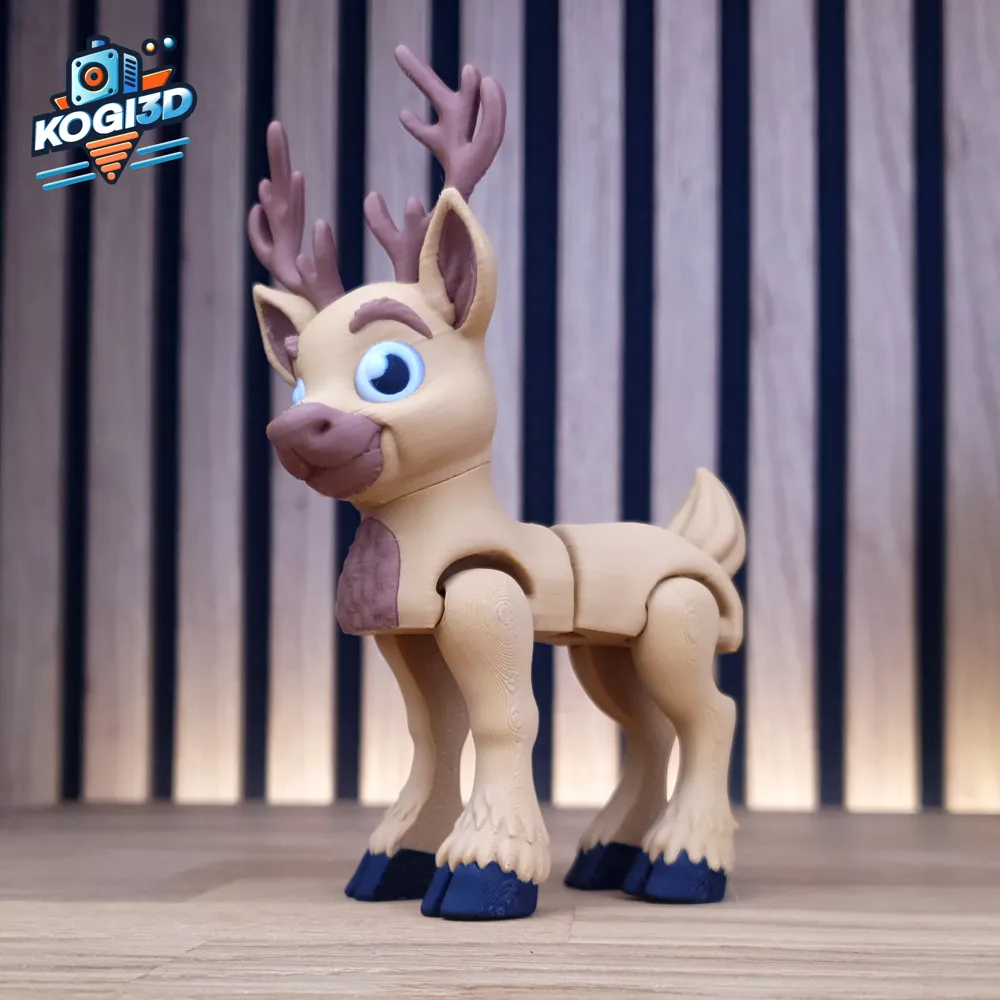 Print in Place Articulated Reindeer Model by KOGI3D MakerWorld ...