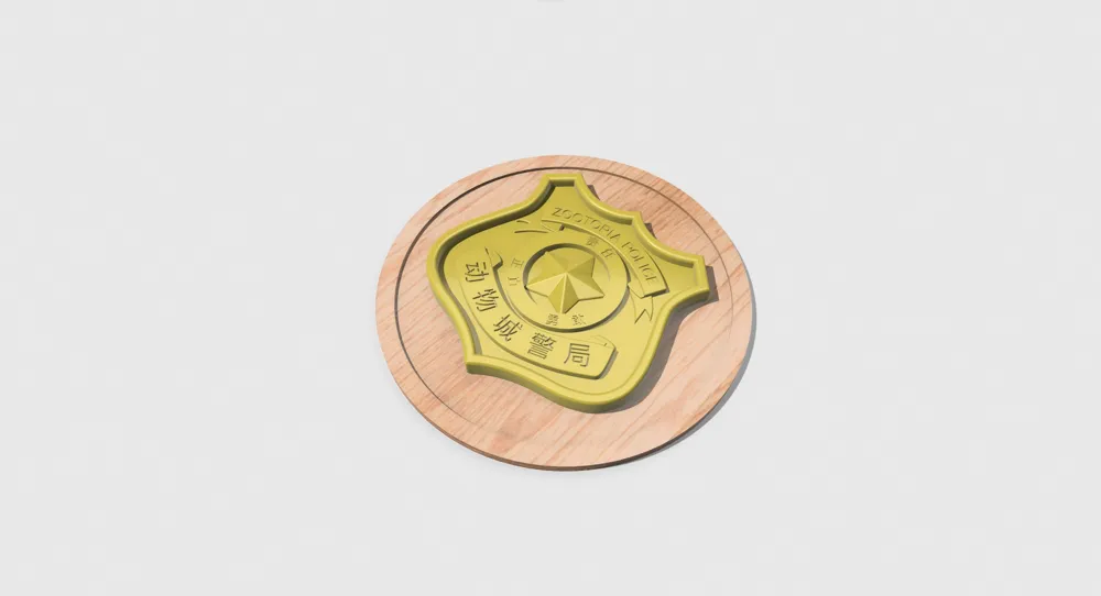 Zootopia Badge (with base) - Free 3D Print Model - MakerWorld