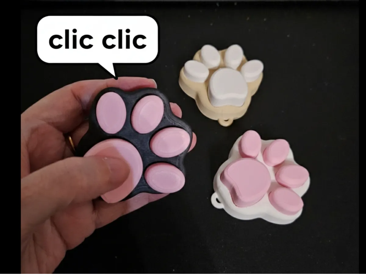 clicker cats paw - Free 3D Print Model - MakerWorld