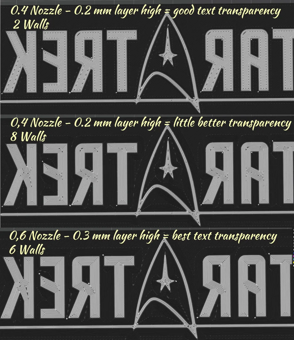 STAR TREK Sign LED backlight 70s - Now v2.1 - 70er by ThesBer - MakerWorld