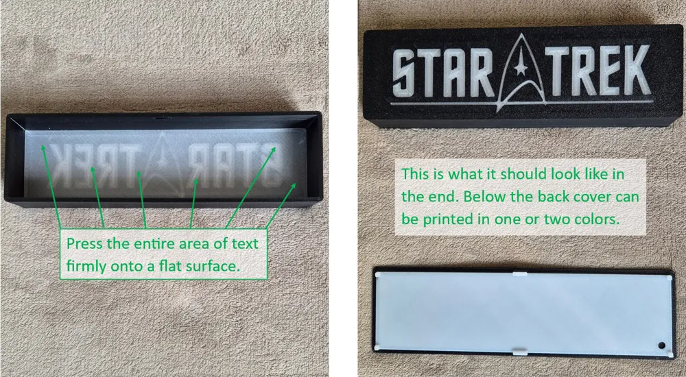 STAR TREK Sign LED backlight 70s - Now v2.1 - 70er by ThesBer - MakerWorld