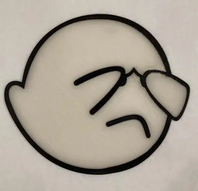 Multi Material Boo Ghost from Super Mario Bros by nleskiw - MakerWorld