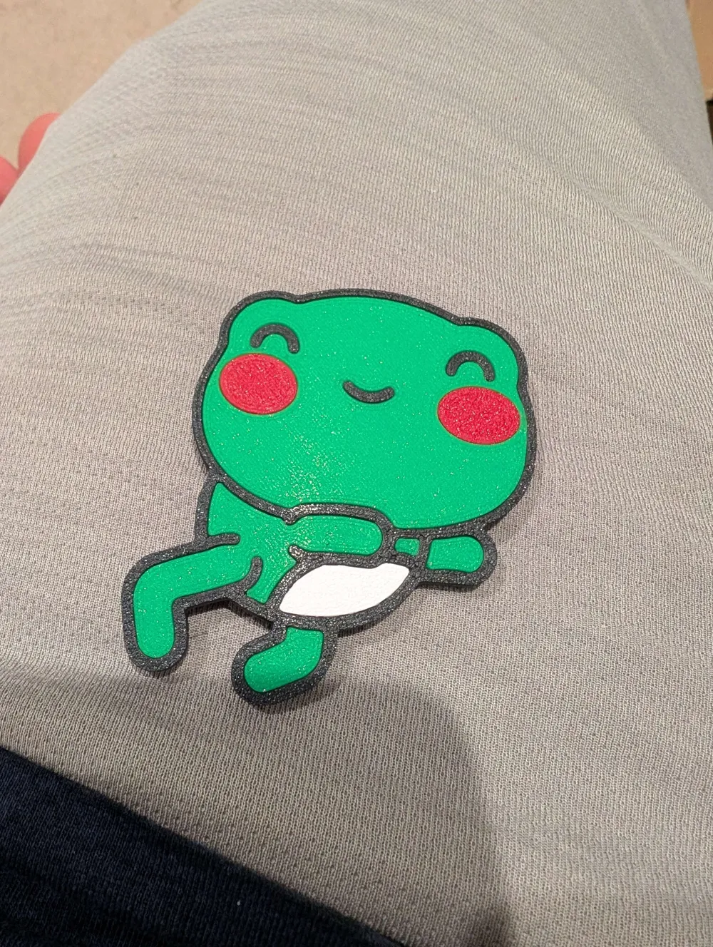 Happy Frog Badge/Pin - Free 3D Print Model - MakerWorld