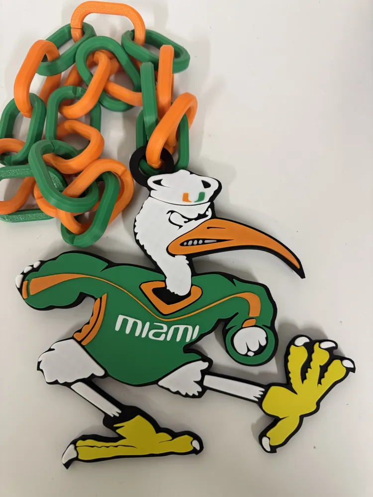 Miami Hurricanes hype chain by spdrmn MakerWorld: Download Free 3D Models