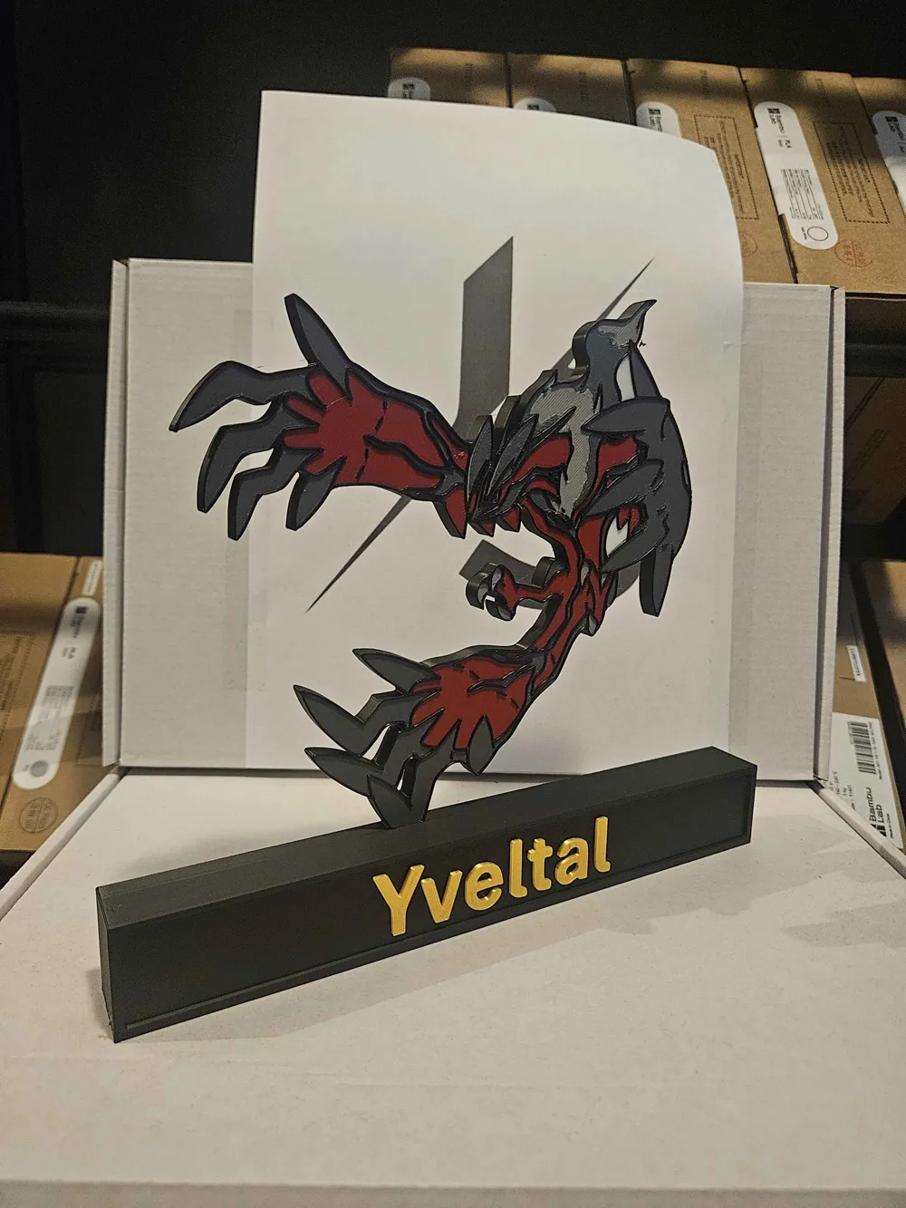 Pokemon Display! Yveltal - Free 3D Print Model - MakerWorld