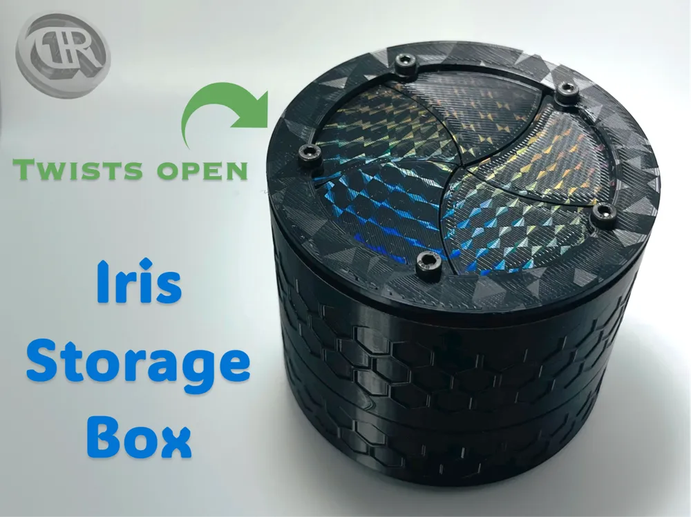 Twist Open Iris Storage Box - Free 3D Print Model - MakerWorld
